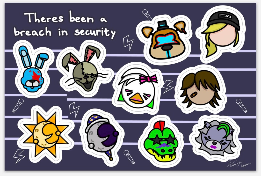 Breach in Security Sticker Sheet - Etsy