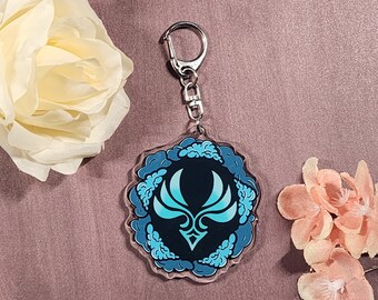 Genshin Impact Anemo Jet Tag Keychain Face - Etsy