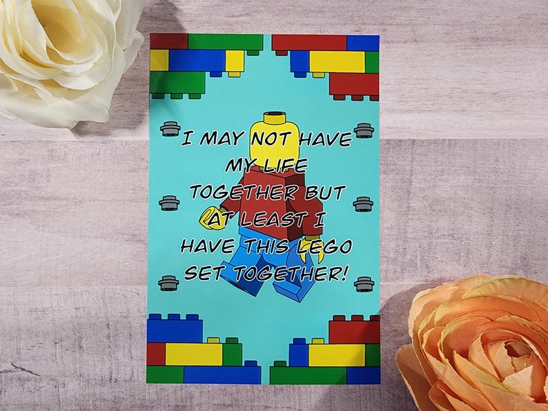 Lego Man With Quote Print - Etsy