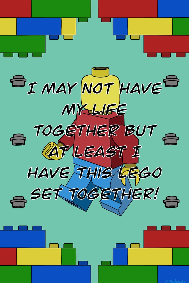 Lego Man With Quote Print - Etsy