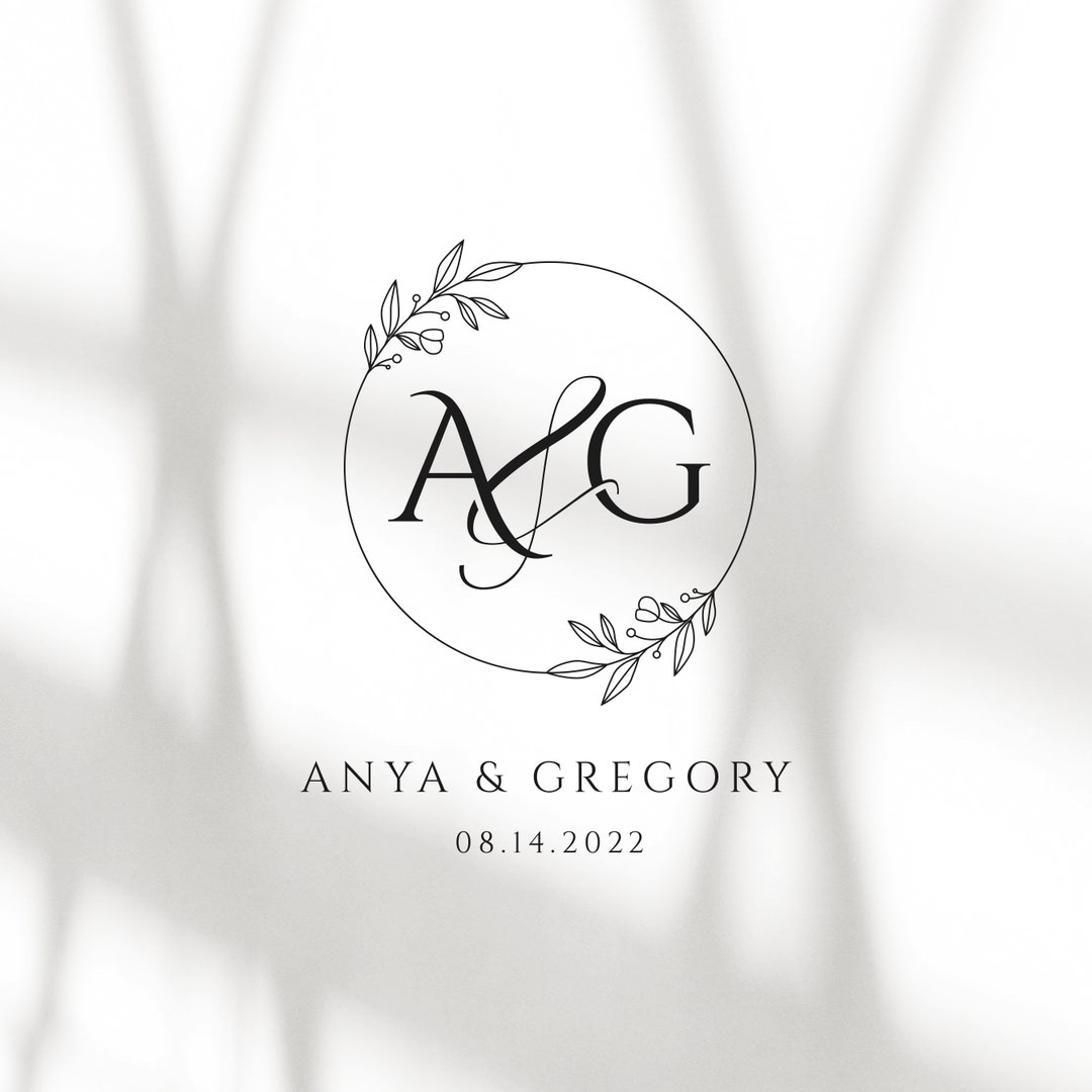 Elegant Wedding Logo Design, Premade Wedding Monogram, Couple Logo ...
