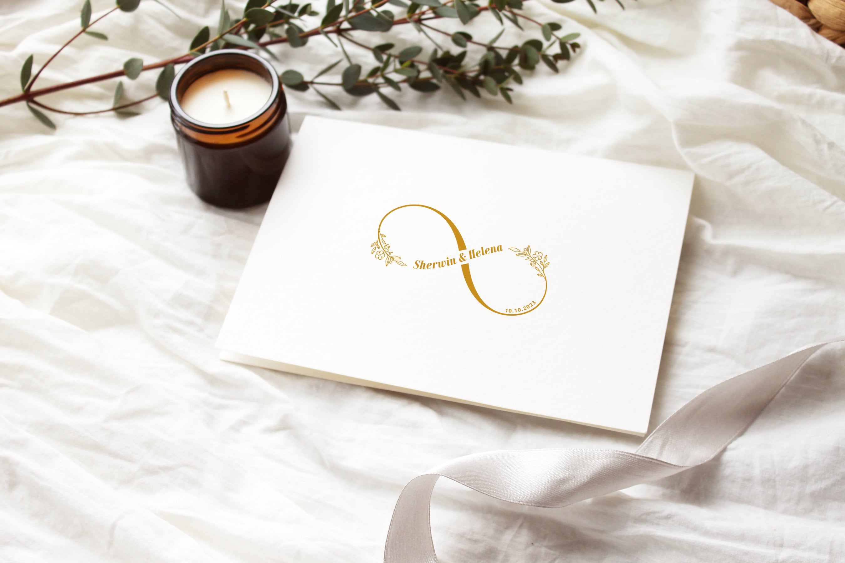 Infinity Logo, Elegant Wedding Monogram, Premade Wedding Monogram ...