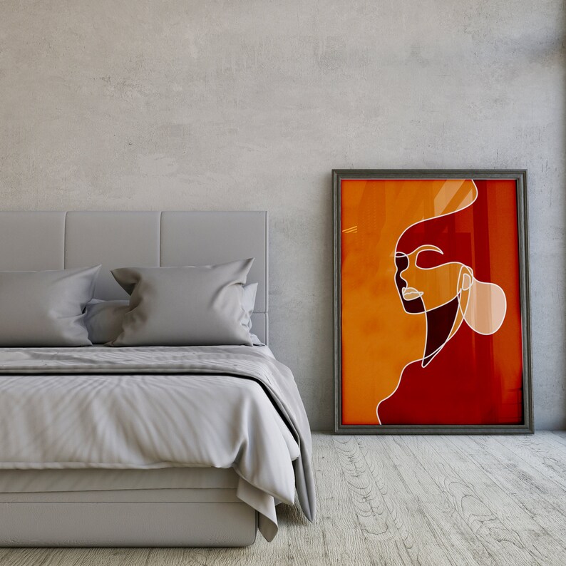 Abstract Boho Art, Wall Art, Woman Svg, Woman Art, Woman Wall Art ...