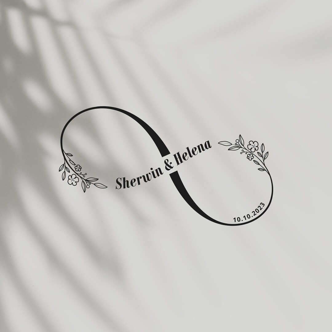 Infinity Logo Elegant Wedding Monogram Custom Wedding - Etsy