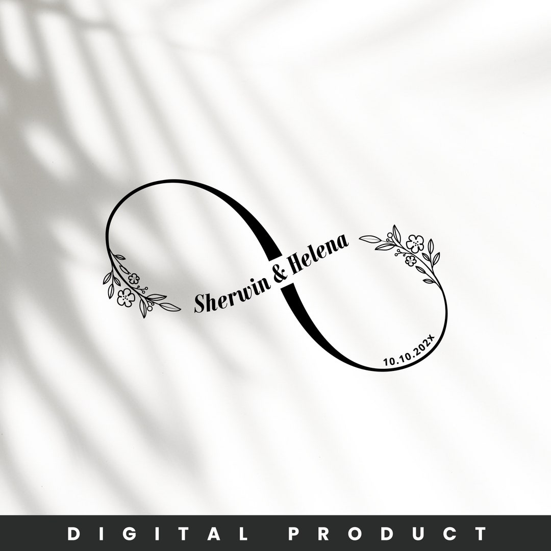 Infinity Logo, Elegant Wedding Monogram, Premade Wedding Monogram ...