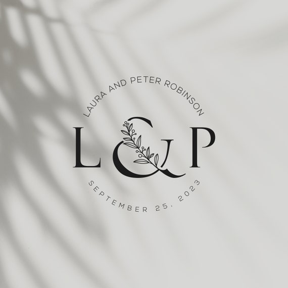Elegant Wedding Monogram Modern Wedding Logo Design Wedding - Etsy