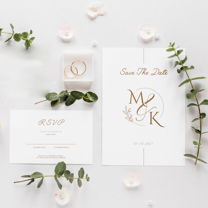 Elegant Wedding Monogram Premade Wedding Logo Design Wedding | Etsy