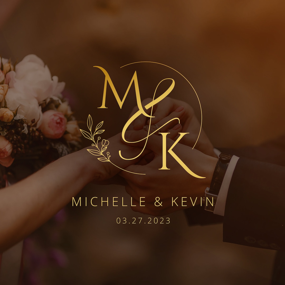 Elegant Wedding Monogram, Premade Wedding Logo Design, Wedding ...