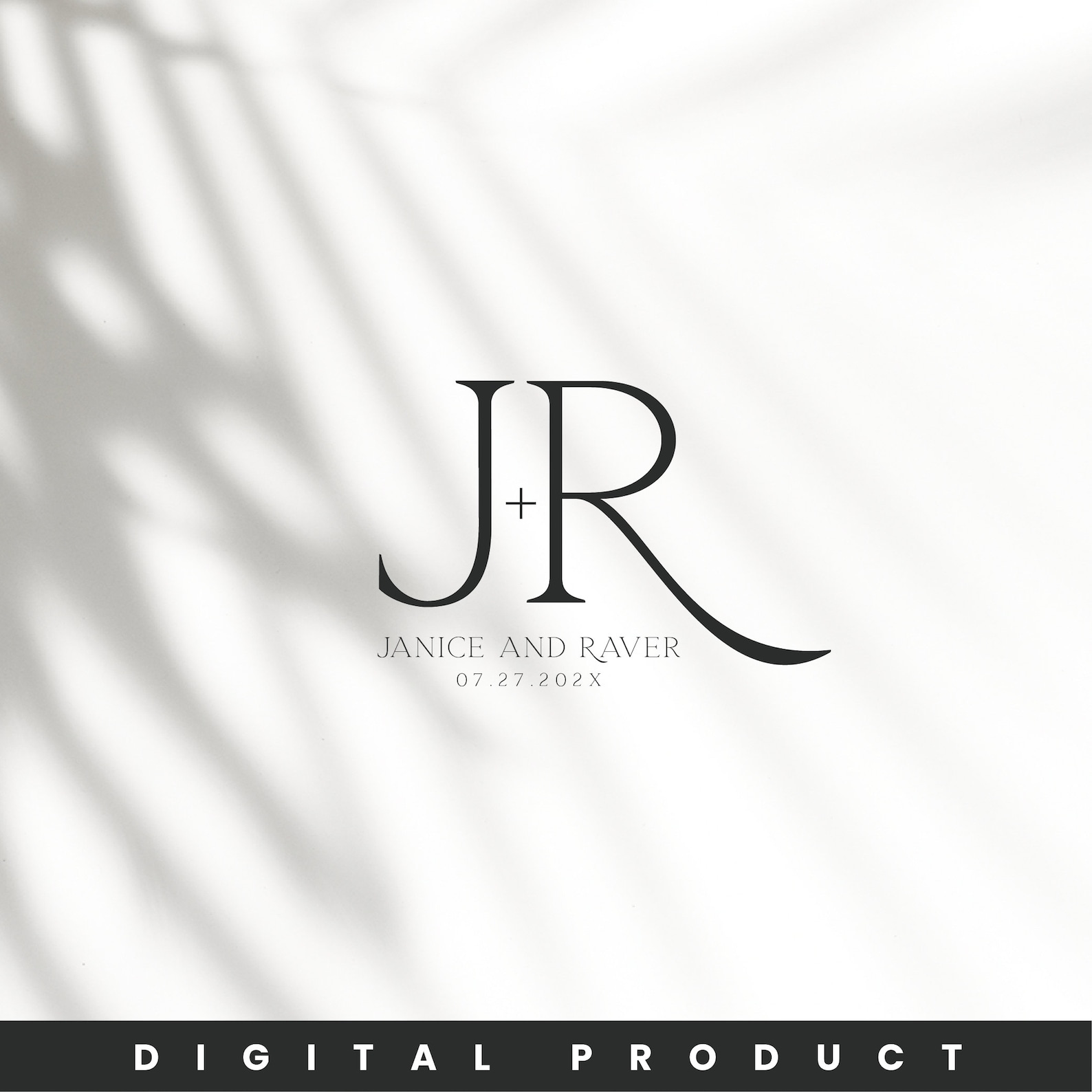 Elegant Modern Wedding Monogram, Premade Wedding Logo Design, Couple ...