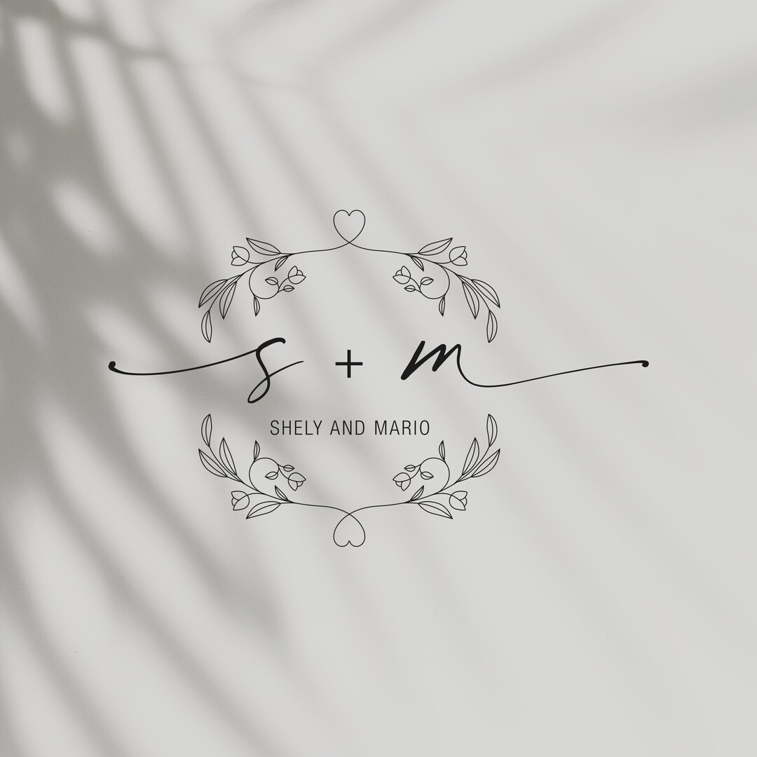 Elegant Wedding Monogram, Premade Wedding Logo Design, Wedding ...