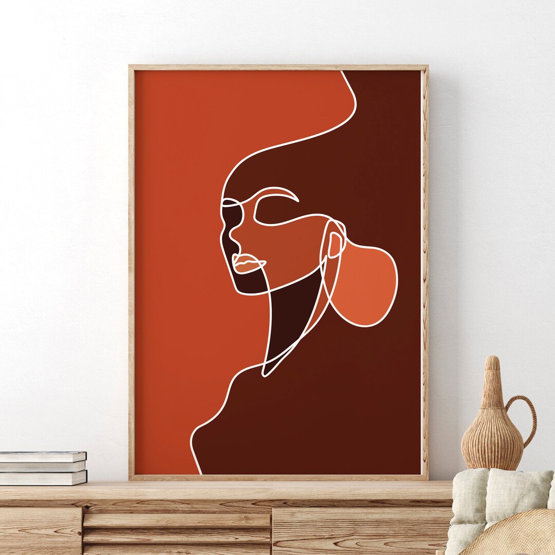 Abstract Boho Art, Wall Art, Woman Svg, Woman Art, Woman Wall Art ...