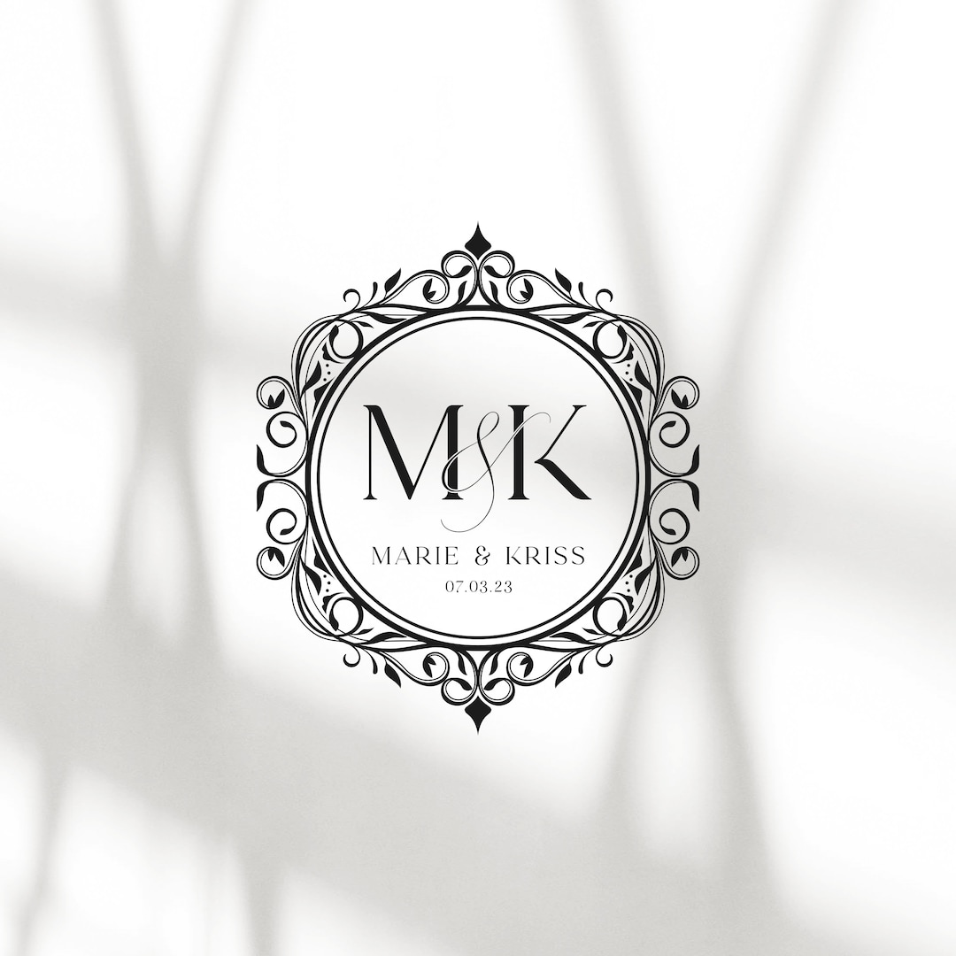 Wedding Monogram, Custom Wedding Monogram, Monogram Wedding Gift ...