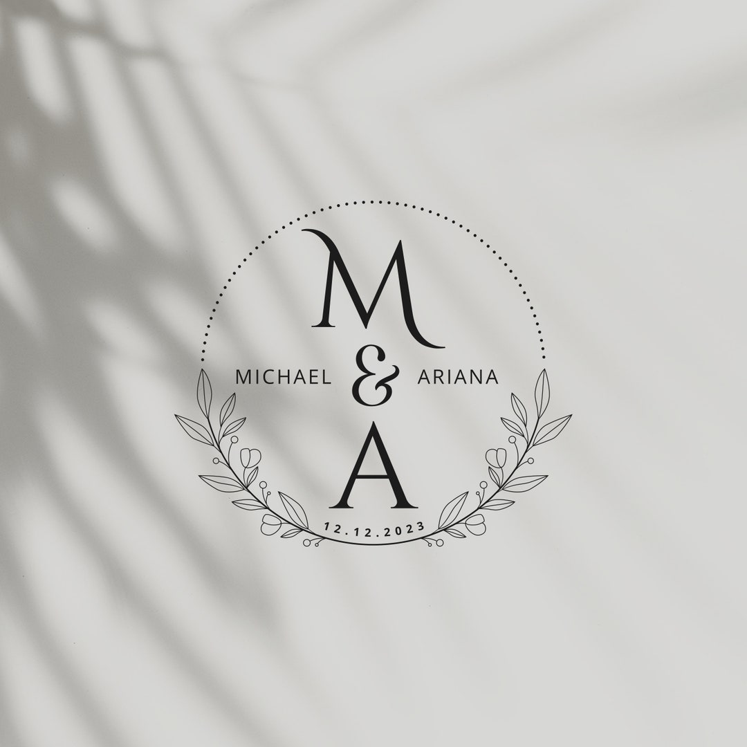 Premade Wedding Logo Design, Wedding Invitation Design, Elegant Wedding ...