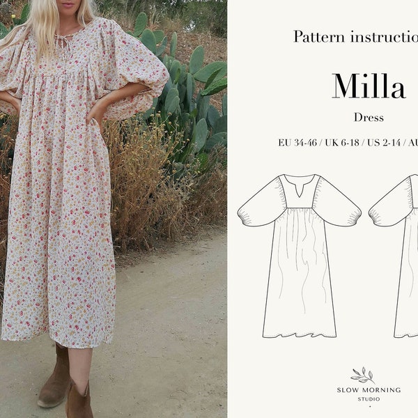 Boho Dress Pattern - Etsy