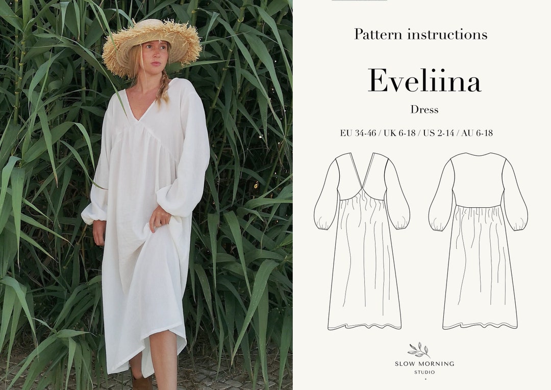 Digital Sewing Pattern, Digital Sewing Patterns for Women, Dress Sewing ...