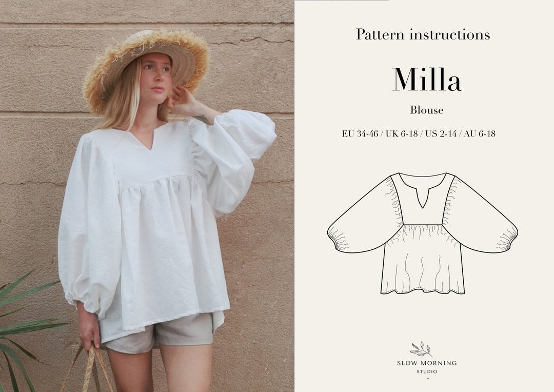 Digital Sewing Pattern Digital Shirt PDF Sewing Pattern for - Etsy