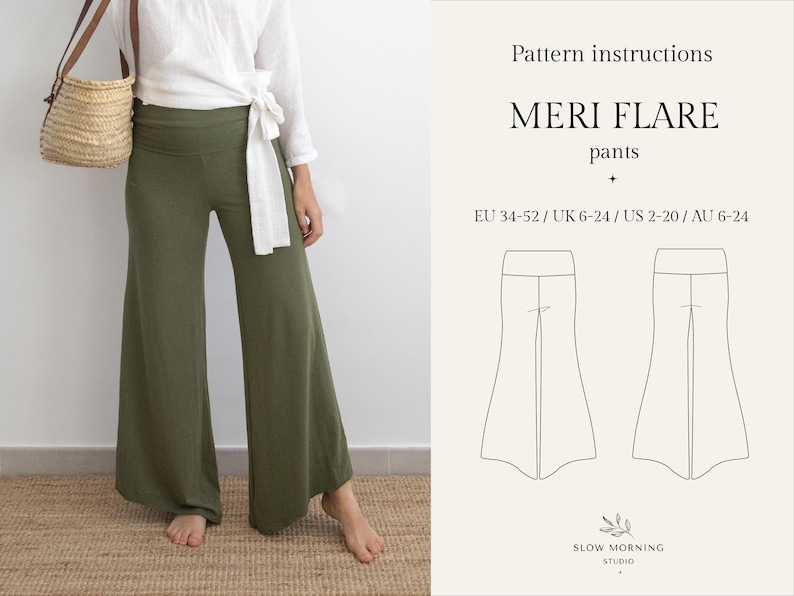 Digital Sewing Pattern, Digital PDF Sewing Pattern for Women, Flare ...
