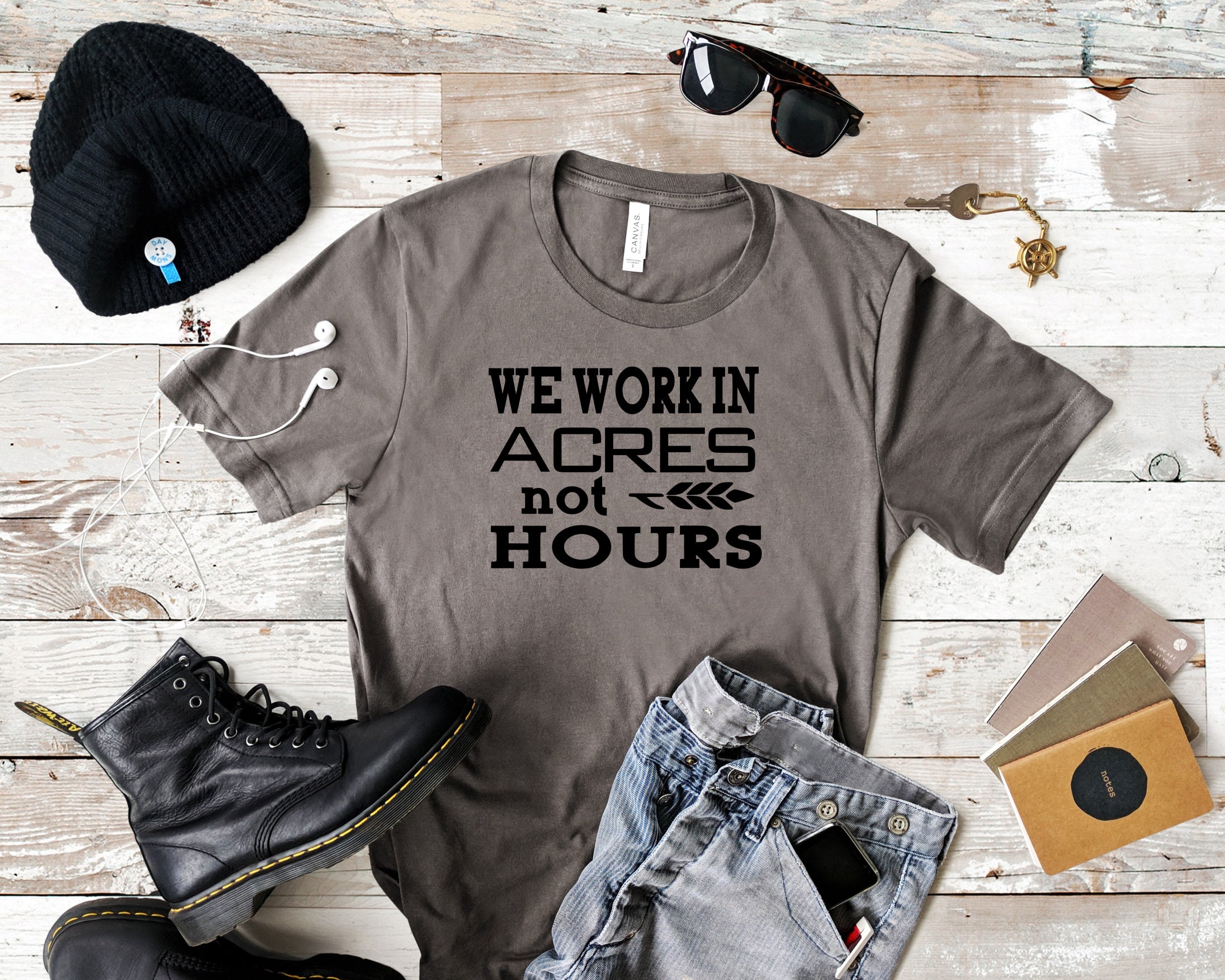 Farming Shirt, Farm Shirt, Acres Not Hours Shirt, Farmer Shirt, Farming ...