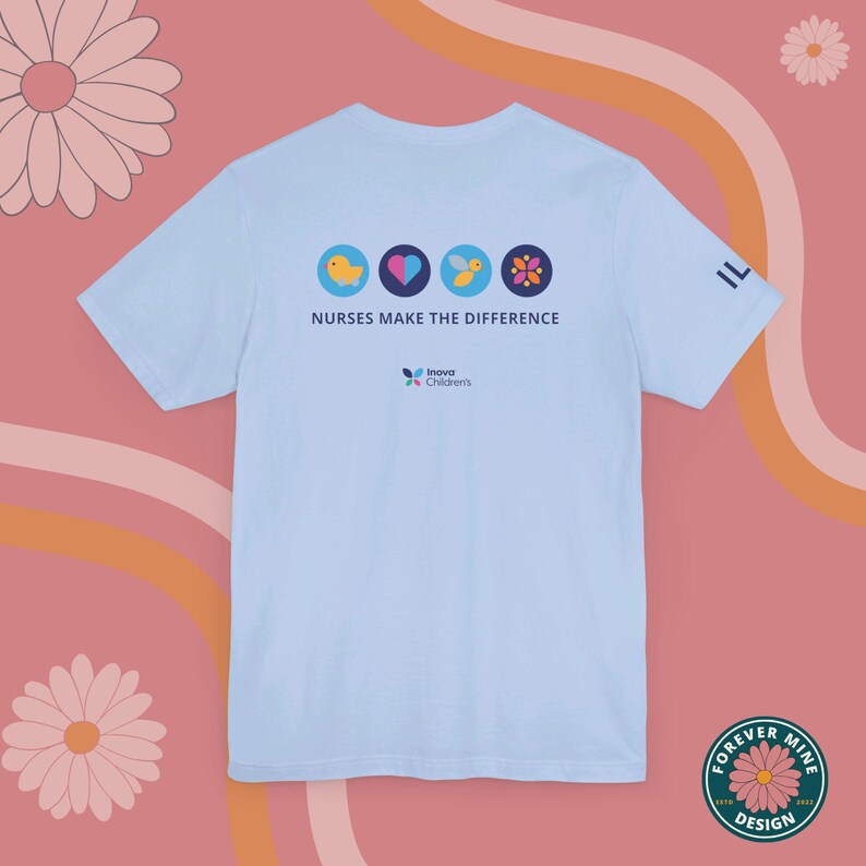 T-shirt Nurses Make the Difference Icons T-shirt Loudoun Inova Children ...