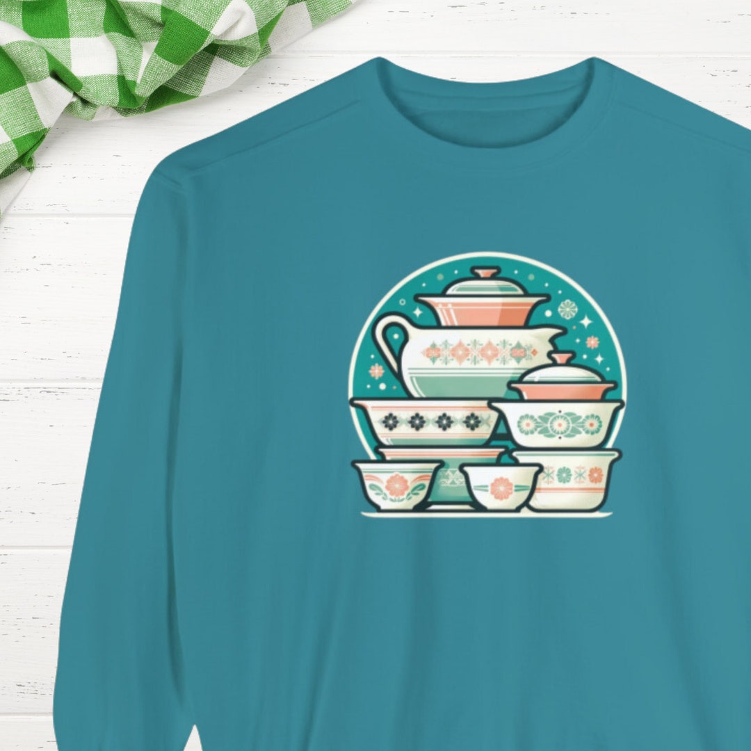 Pastel Retro Pyrex Corningware Sweatshirt Grandma Kitchen Gift for Mom ...