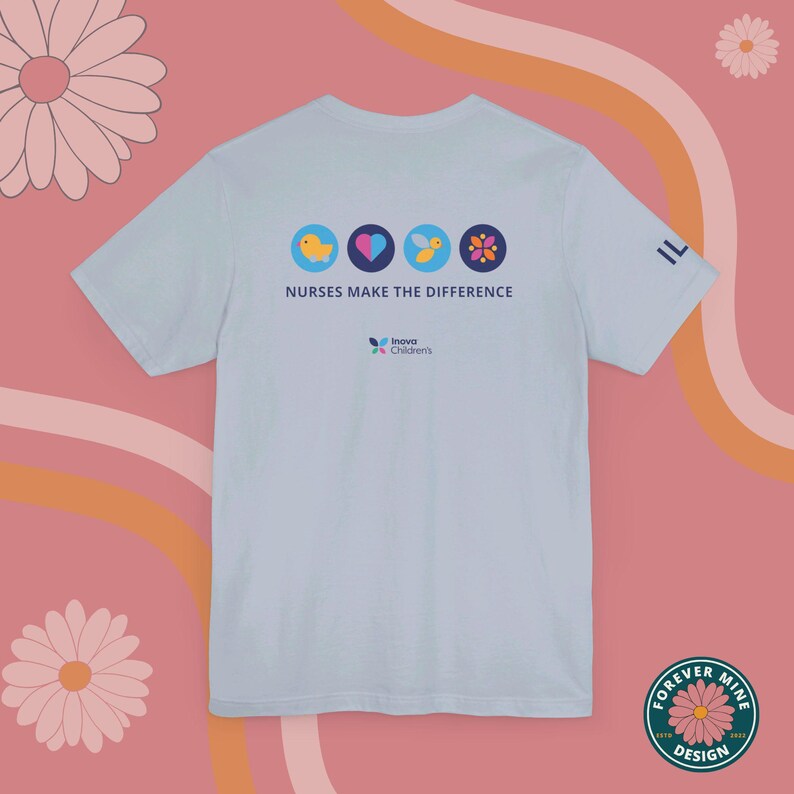 T-shirt Nurses Make the Difference Icons T-shirt Loudoun Inova Children ...