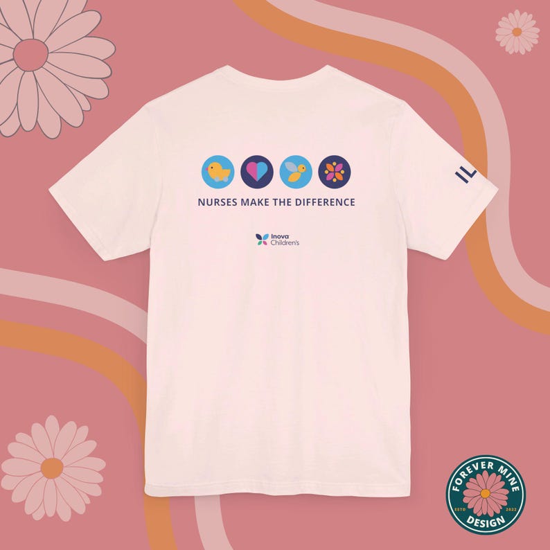 T-shirt Nurses Make the Difference Icons T-shirt Loudoun Inova Children ...