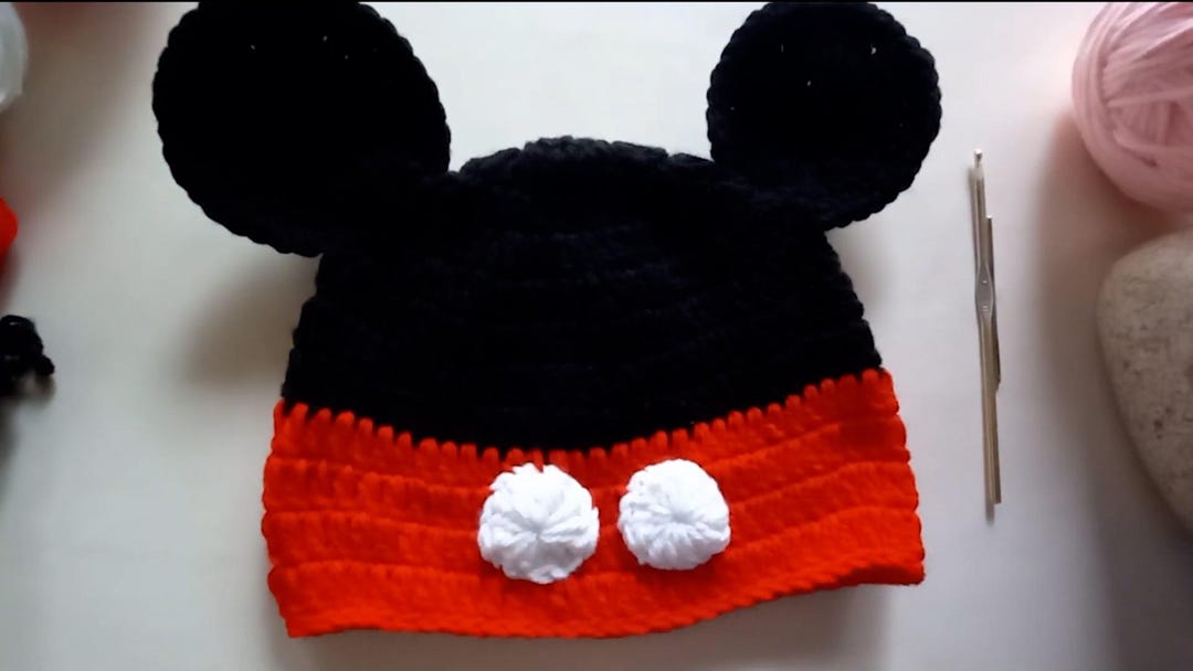 Mickey Mouse Hat Pattern PDF Crochet - Etsy