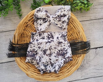 Cow Print Bummie With Fringe Jersey Knit Bummies With Ruffles Toddler Diaper Cover - Etsy
