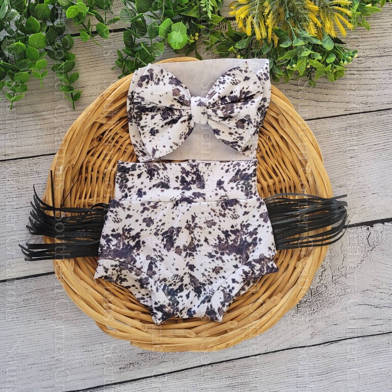 Cow Print Bathing Suit - Etsy