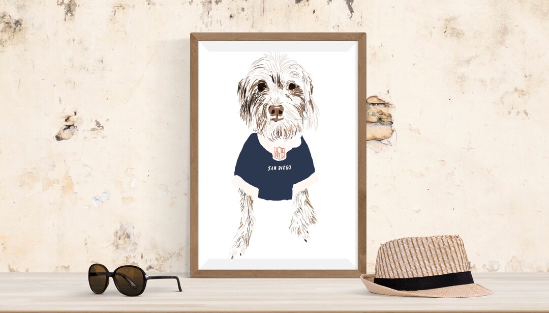 Digital Download, Pet Portrait Print: Pup Digital Print - Etsy