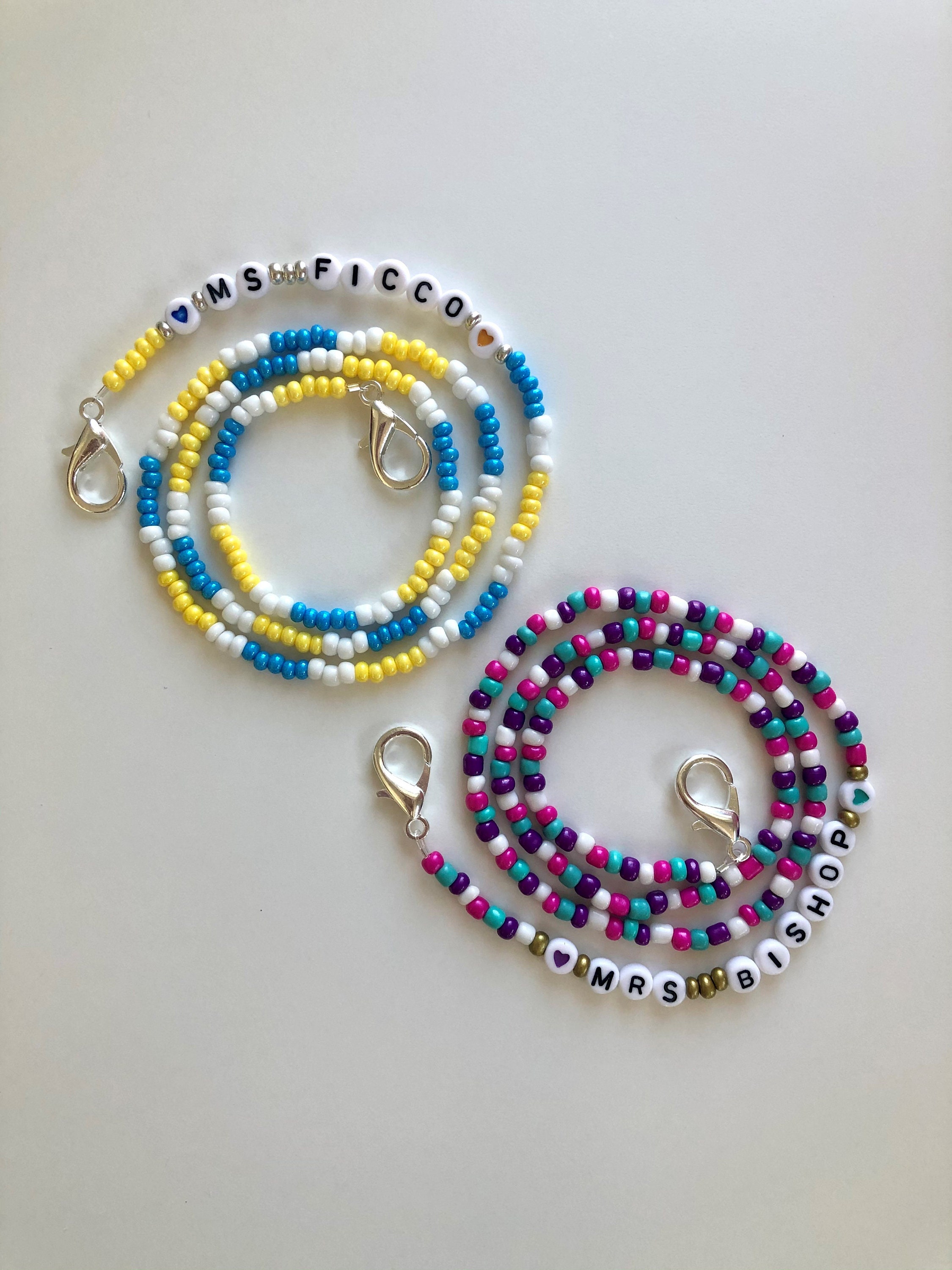 Personalized Face Mask Chain, Back to School Mask Holder, Kids Gift ...