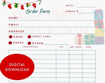 Christmas Invoice - Etsy