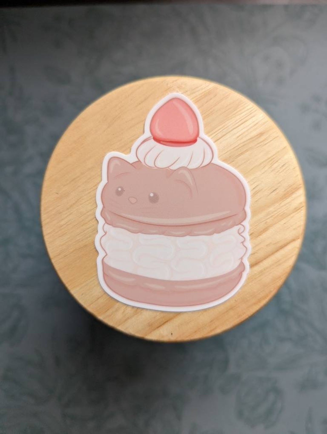 Anime Cat Macaroon Sticker. Kawaii Stickers/ Sticker/ Water Bottle ...