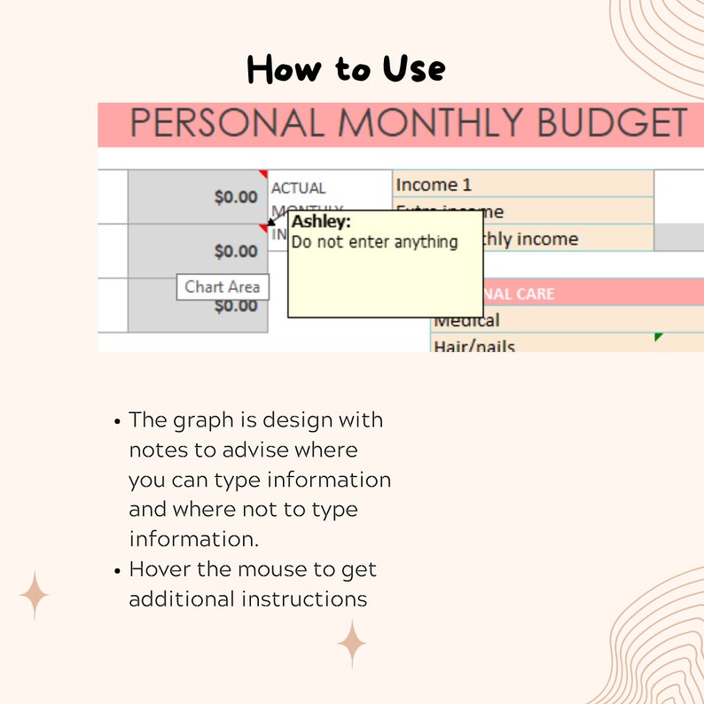 Monthly Budget Spreadsheet Template for Excel Budget Sheet - Etsy UK