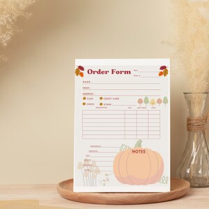 Template/ Order Form/ Printable/ Business/ Instant Download/ - Etsy