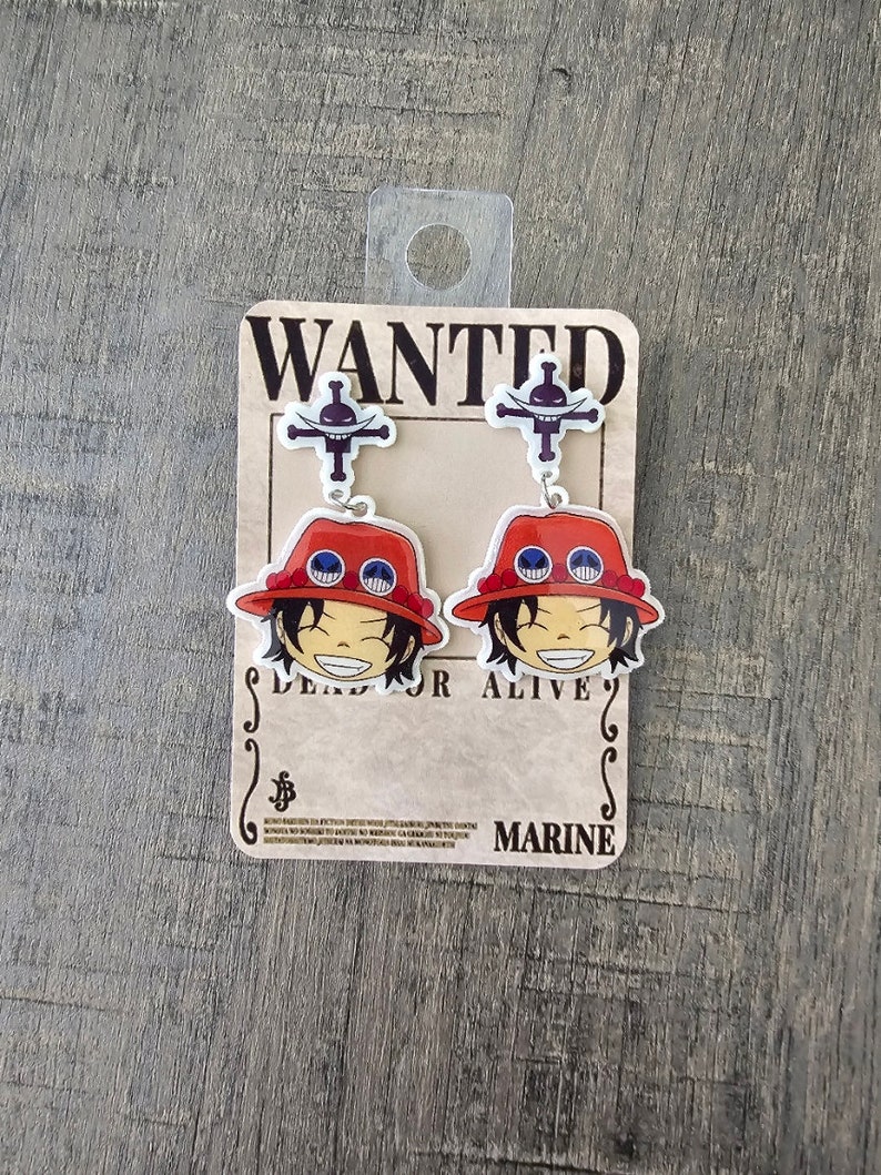 Straw Hat OP Earrings Ace - Etsy