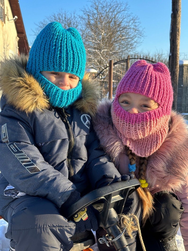 Handmade Knitted Balaclava for Whole Family in Different Colors - Etsy