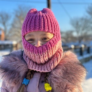 Handmade Knitted Balaclava for Whole Family in Different Colors ...