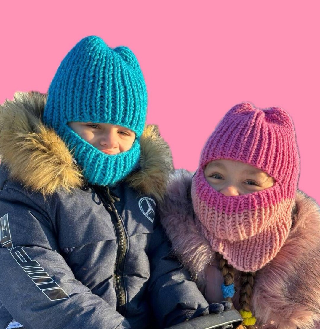 Handmade Balaclava for Children is Warm and Tightly Fits the Face and ...