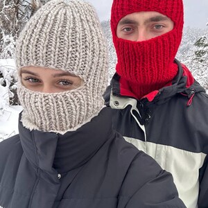 Red Handmade Balaclava for Men. Warm Soft Ski Mask - Etsy