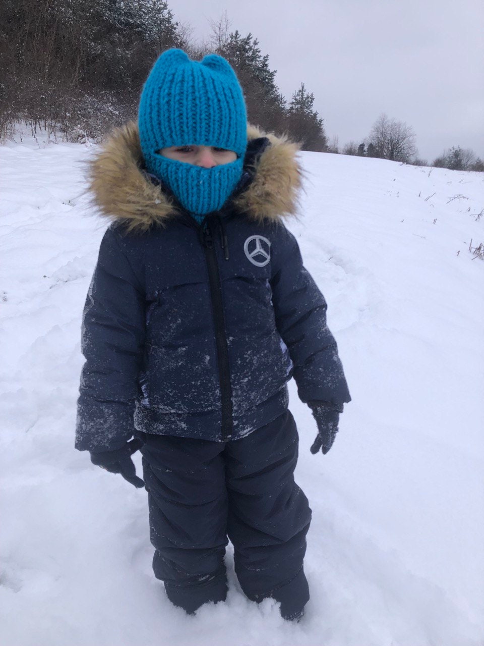 Handmade Balaclava for Children is Warm and Tightly Fits the Face and ...