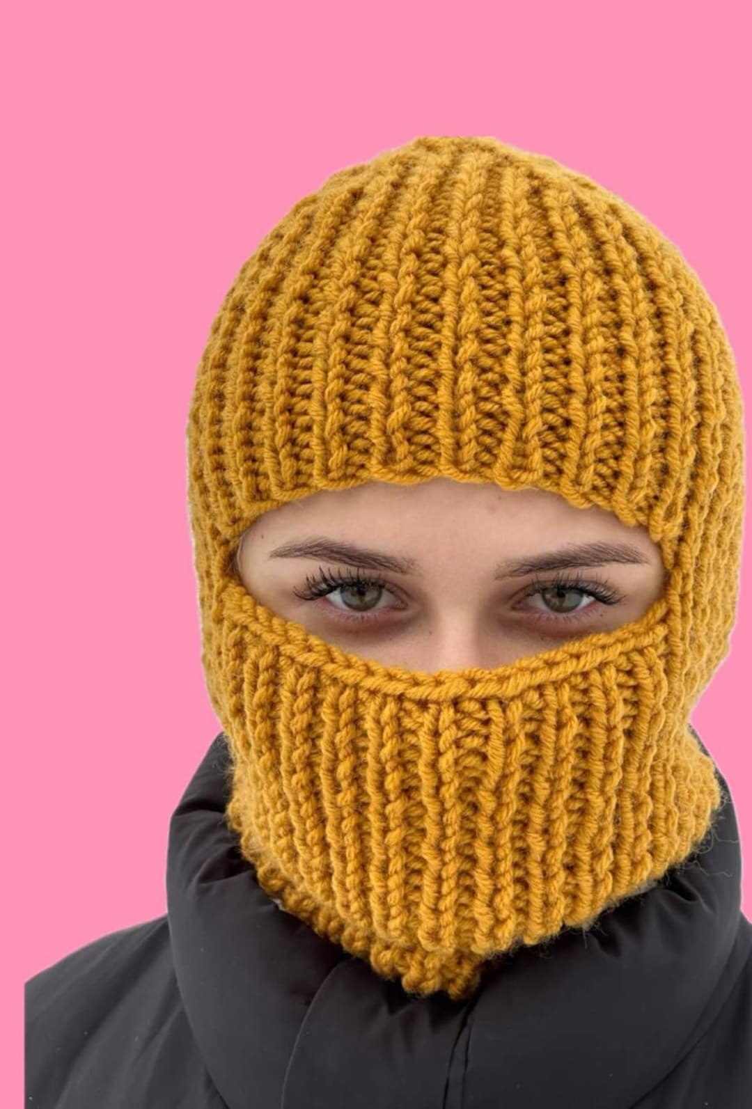 Balaclava Knit Adult Womens Caps Winter Hat Snowbord Hat Ski Mask ...
