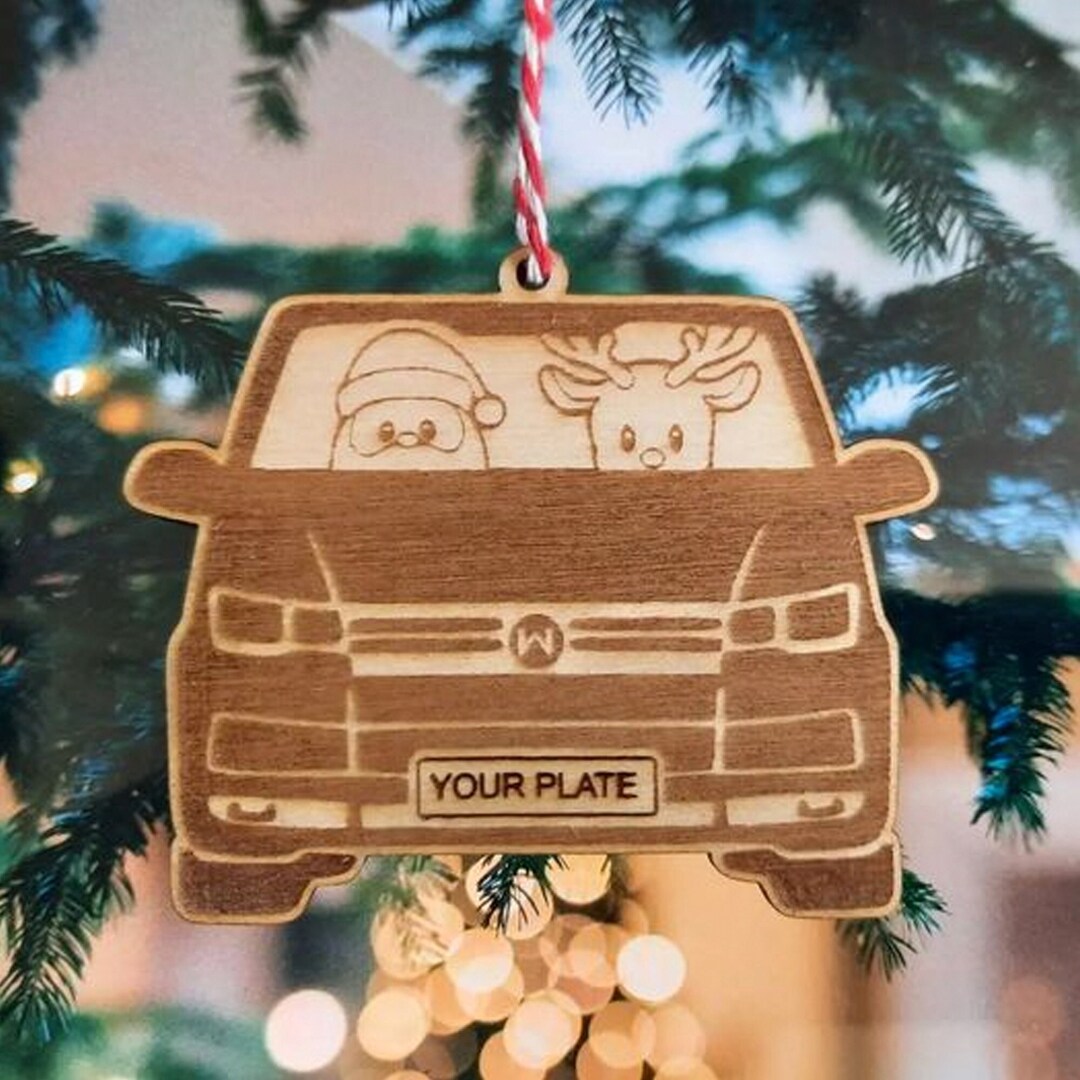Campervan Camper Bus Van Christmas Wooden Personalised Ornament ...