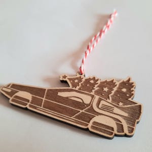 Back to Future Delorean Inspired Christmas Wooden Ornament Christmas ...