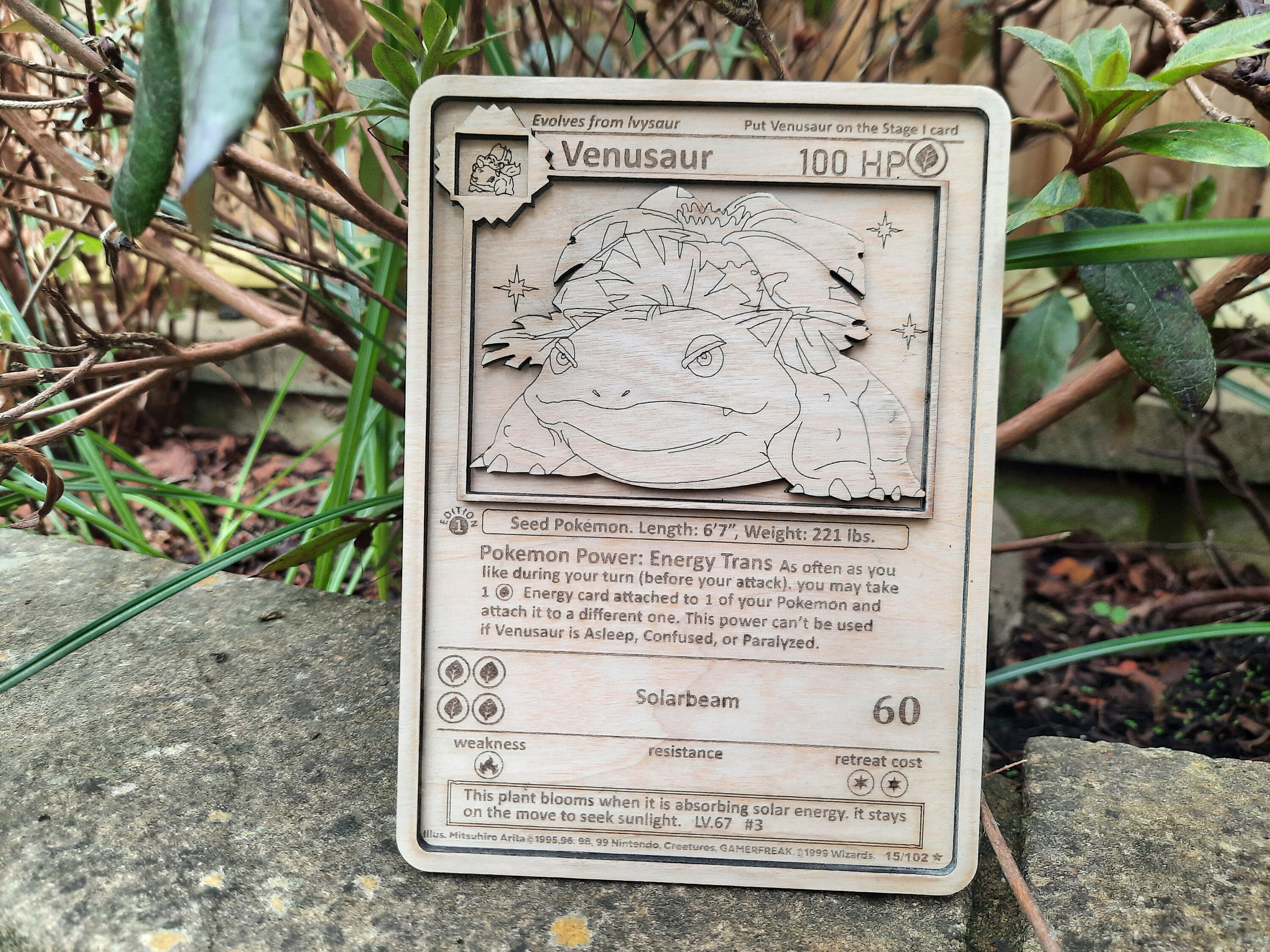 Pokemon Trading Card Venusaur Laser Ready Template SVG DXF - Etsy