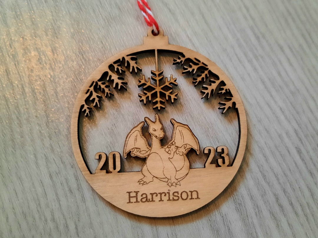Personalised Charizard Pokémon Inspired Christmas Ornament - Etsy