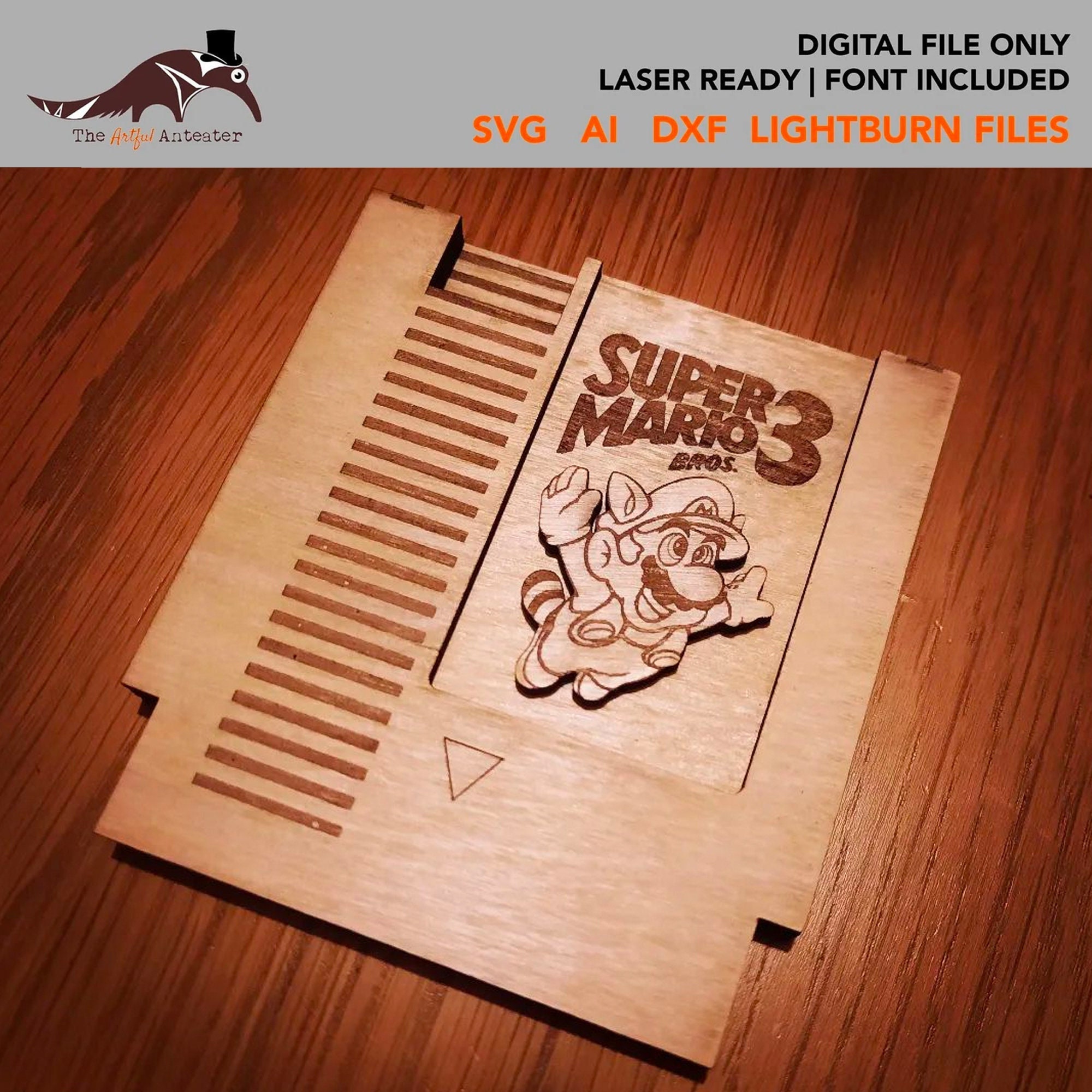 Retro NES Game Cartridge Laser Ready Template SVG DXF Laser - Etsy
