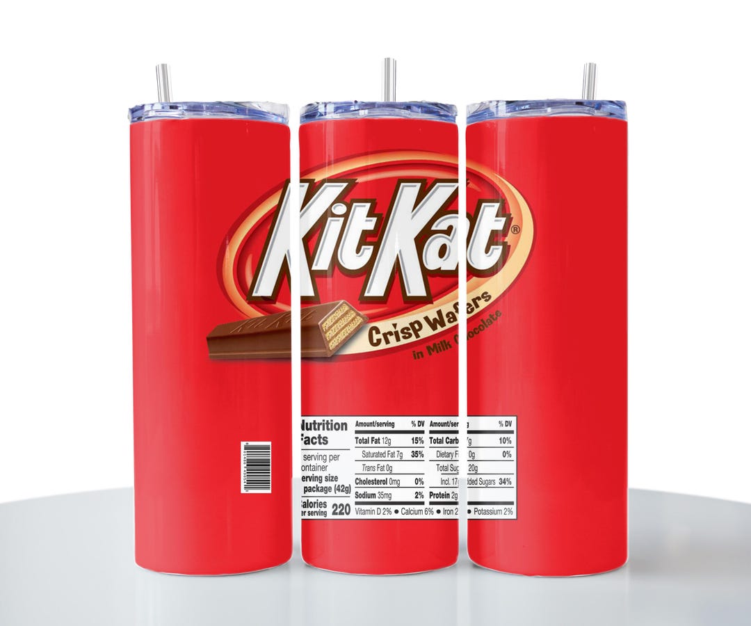 Kit Kat Candy. 20 Oz Printed Tumbler With Stainless Steel Straw ...