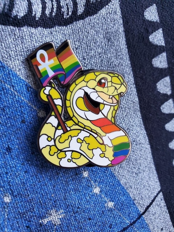 QPOC Philly Kemetic Pride Cobra Custom Fursona Pride Pin - Etsy