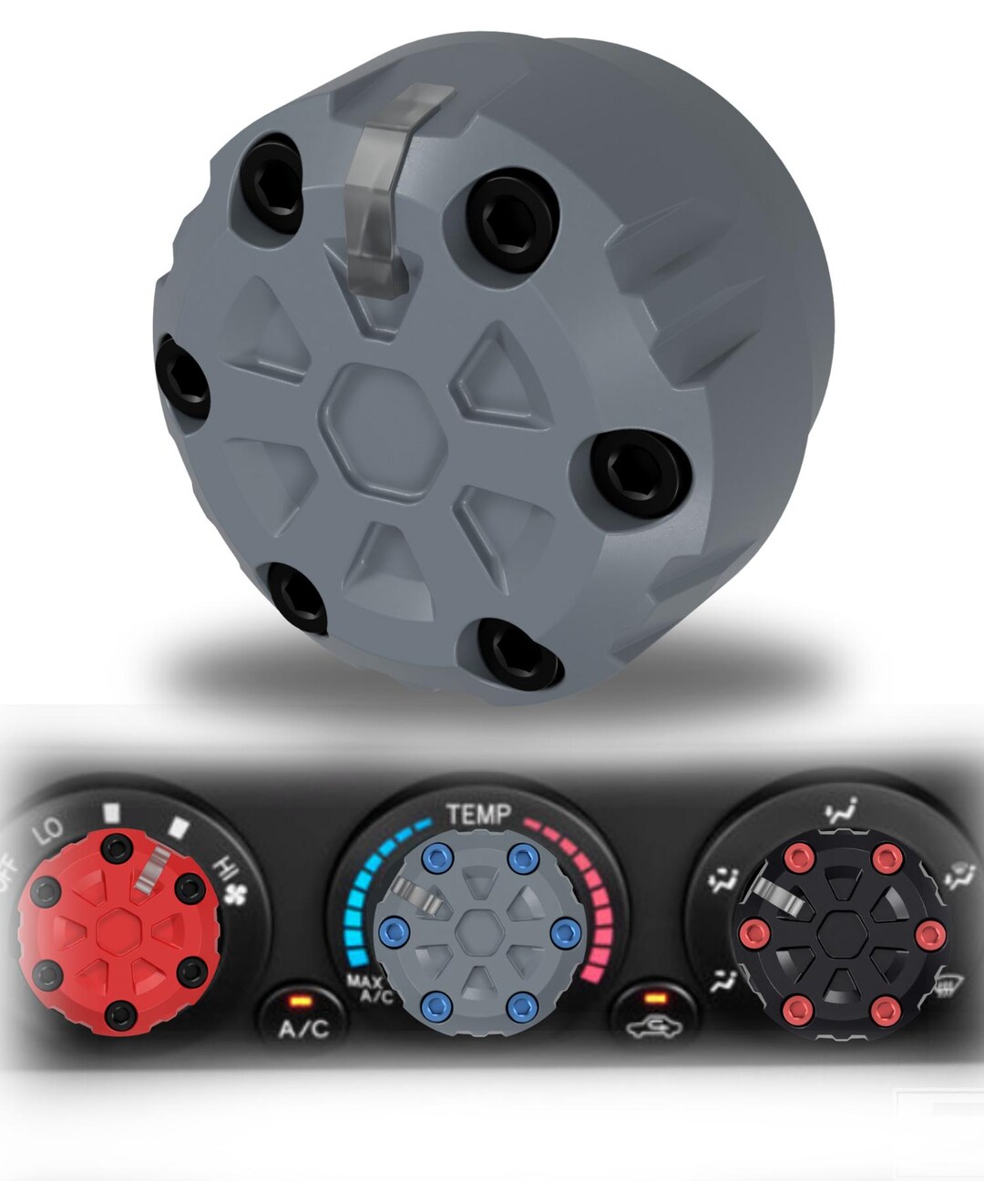 Tacoma Custom Climate Control Knob Set AC Knob - Black Oxide Screws ...